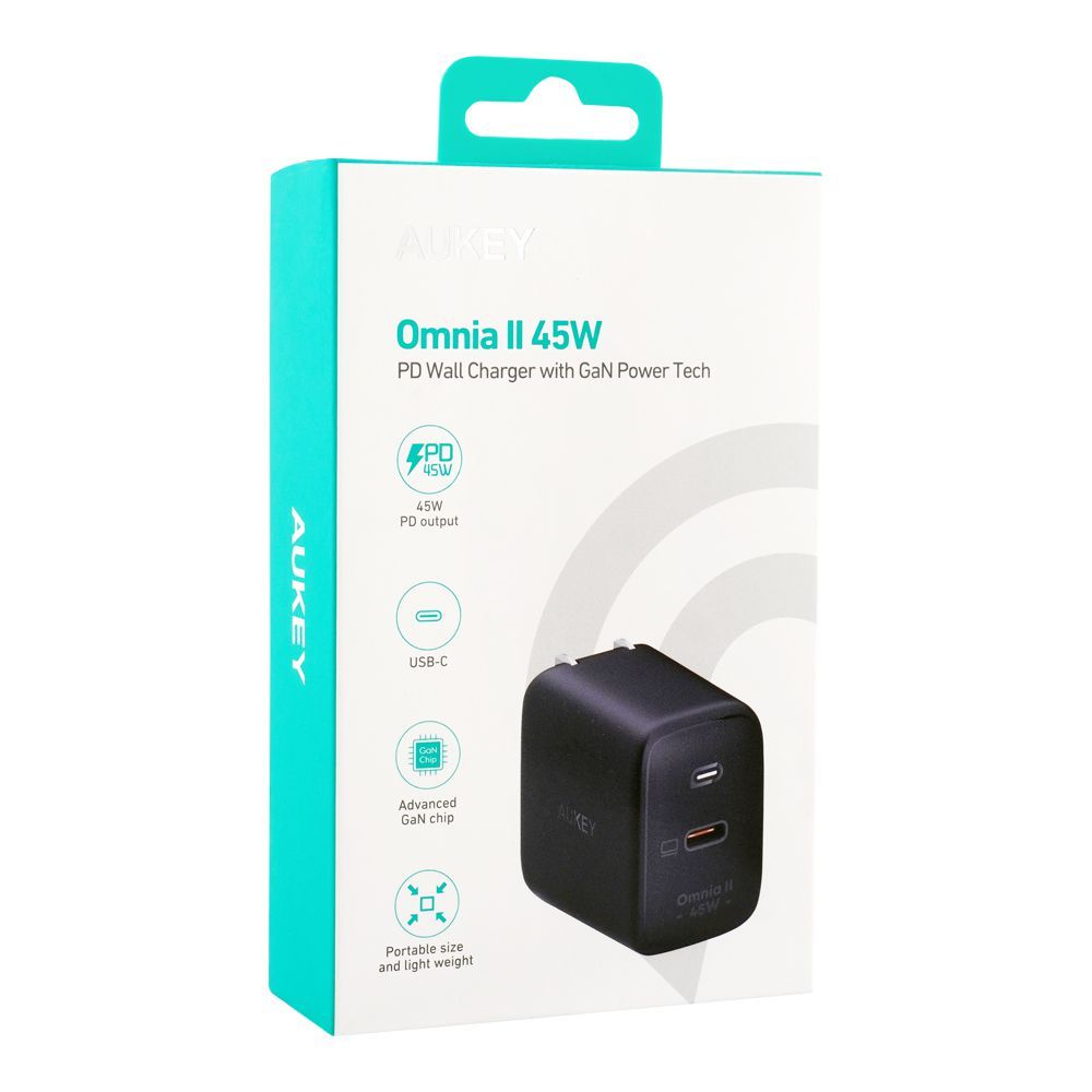 Order Aukey Omnia II 45W PD Wall Charger, Black, PA-B2T Online at Best Price in Pakistan - Naheed.pk