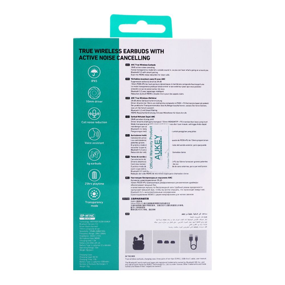 Purchase Aukey Move Mini Active Noise Cancelling True Wireless Earbuds ...