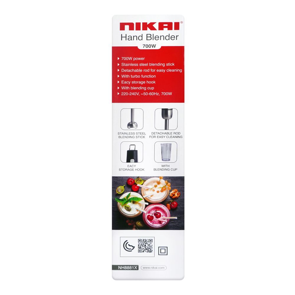 Buy Nikai Hand Blender Stick, 700W, NH-8881X Online at Best Price in ...
