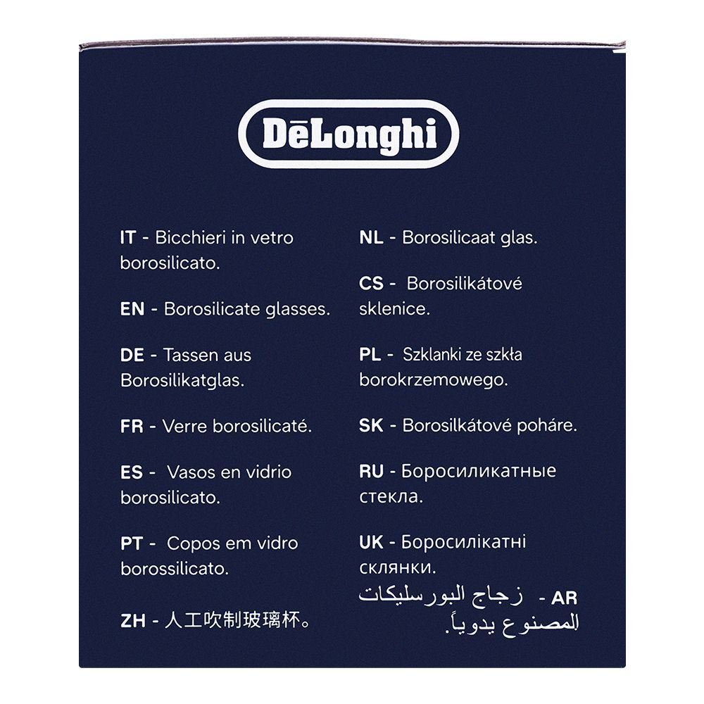 Buy DeLonghi Glass Coffee Mugs, 2x 250ml, DLSC320 Online at Special ...
