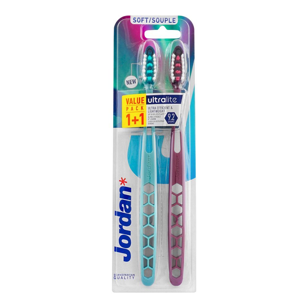 Order Jordan Ultralite Toothbrush, Soft, 2-Pack Online at Special Price ...