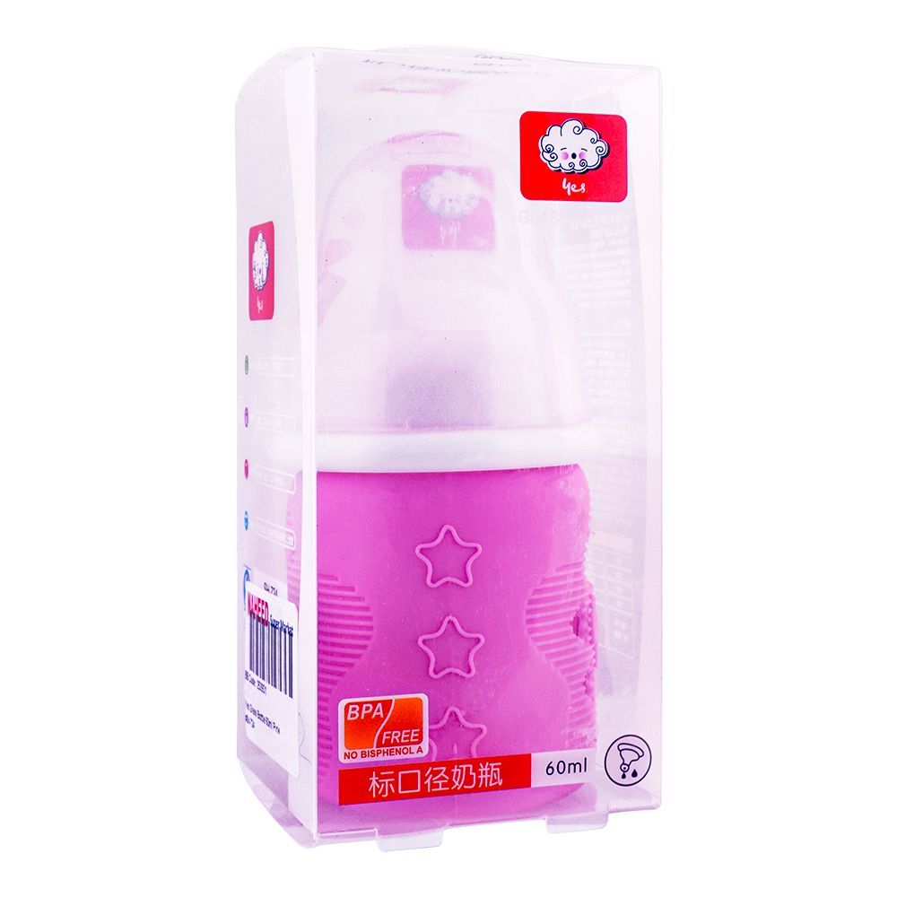 Purchase Yes Glass Bottle 60ml, Pink, Sh-724 Online at Special Price in ...