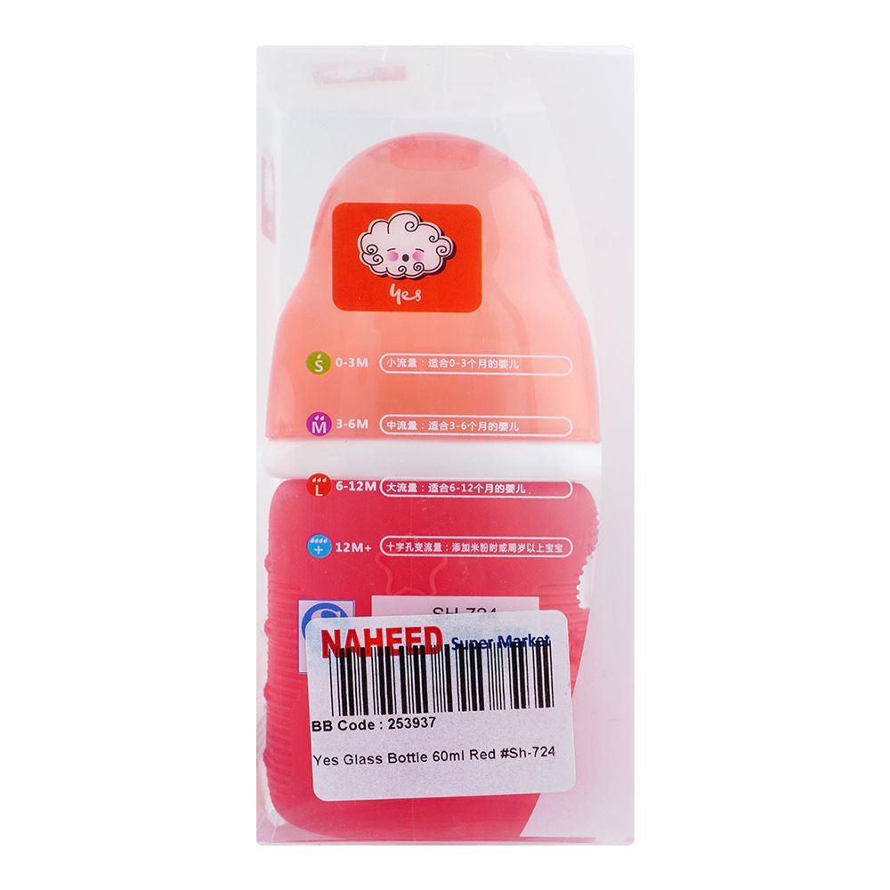 Order Yes Glass Bottle 60ml Red #Sh-724 Online at Best Price in ...