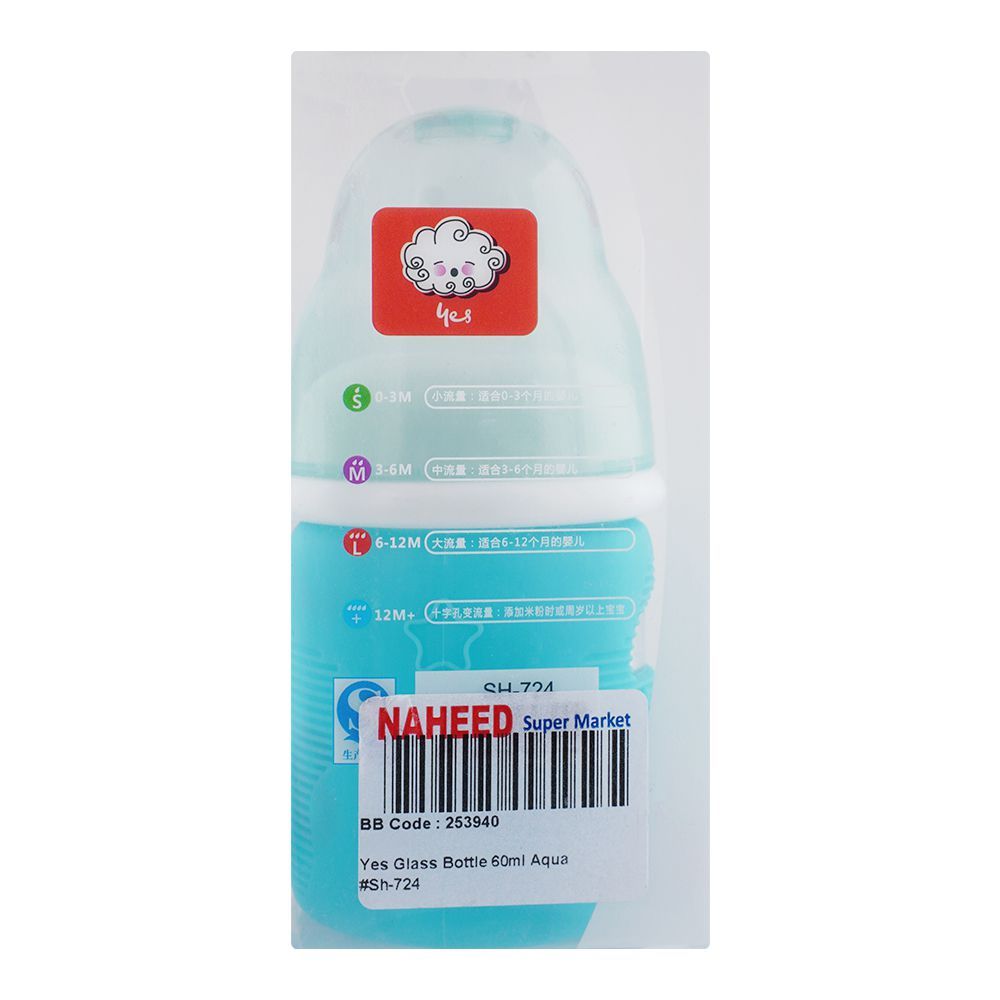 Purchase Yes Glass Bottle 60ml, Aqua, Sh-724 Online at Special Price in ...