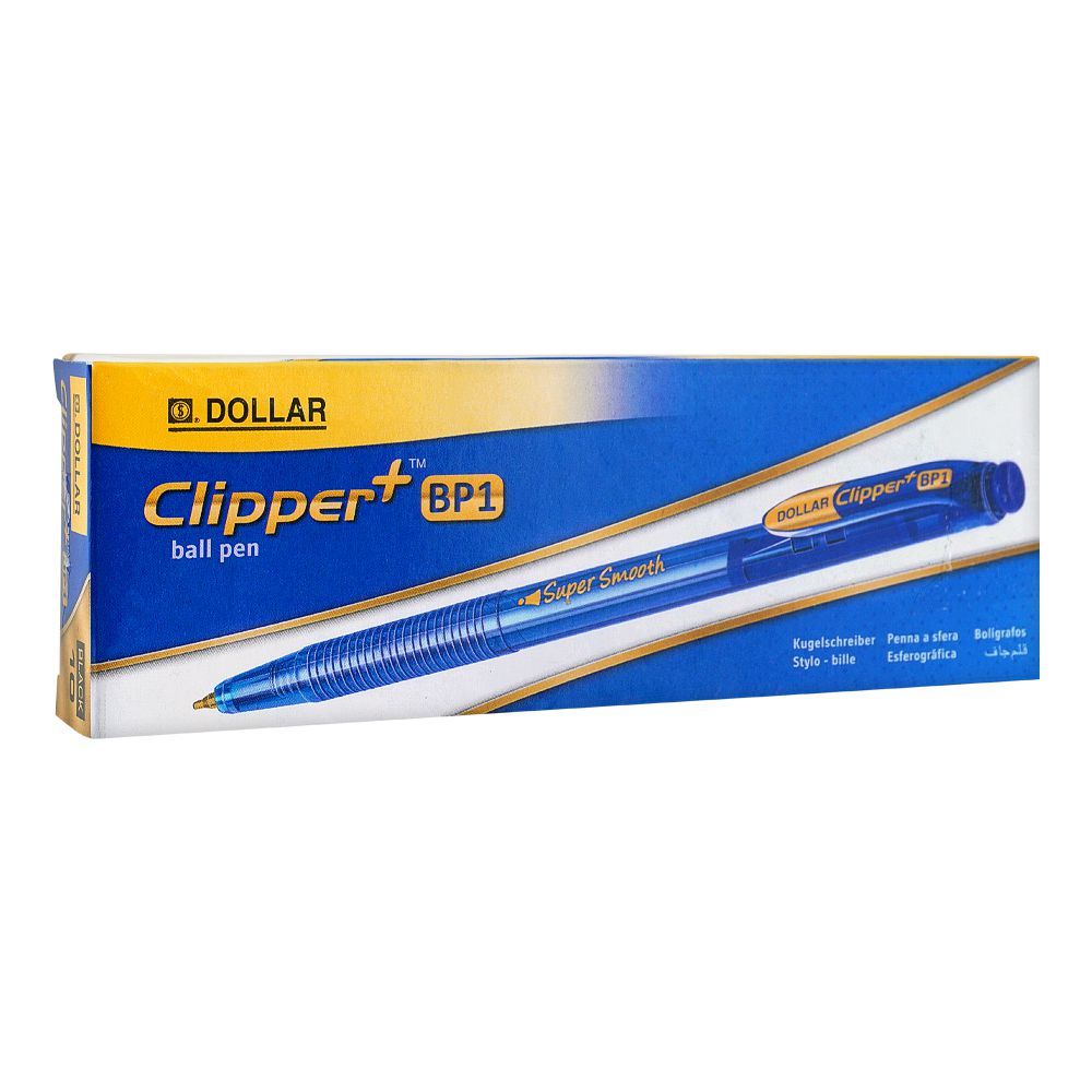 Purchase Dollar Clipper+BP1 Super Smooth Ball Pen F 0.8, Black, 10-Pack ...