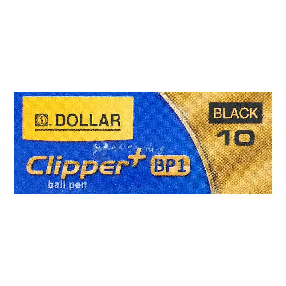 Purchase Dollar Clipper+BP1 Super Smooth Ball Pen F 0.8, Black, 10-Pack ...