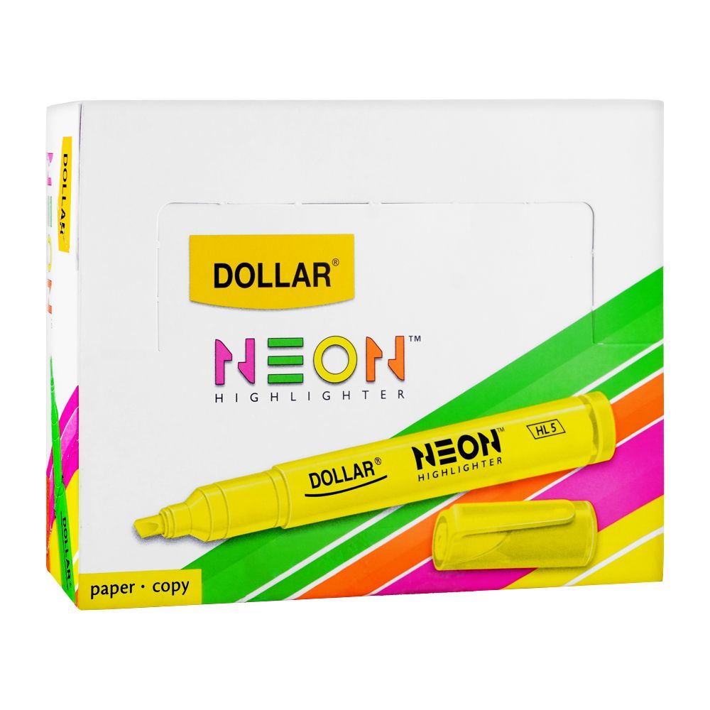 Order Dollar Neon Highlighter 5mm 12-Pack, Pink, HL5 Online at Best ...