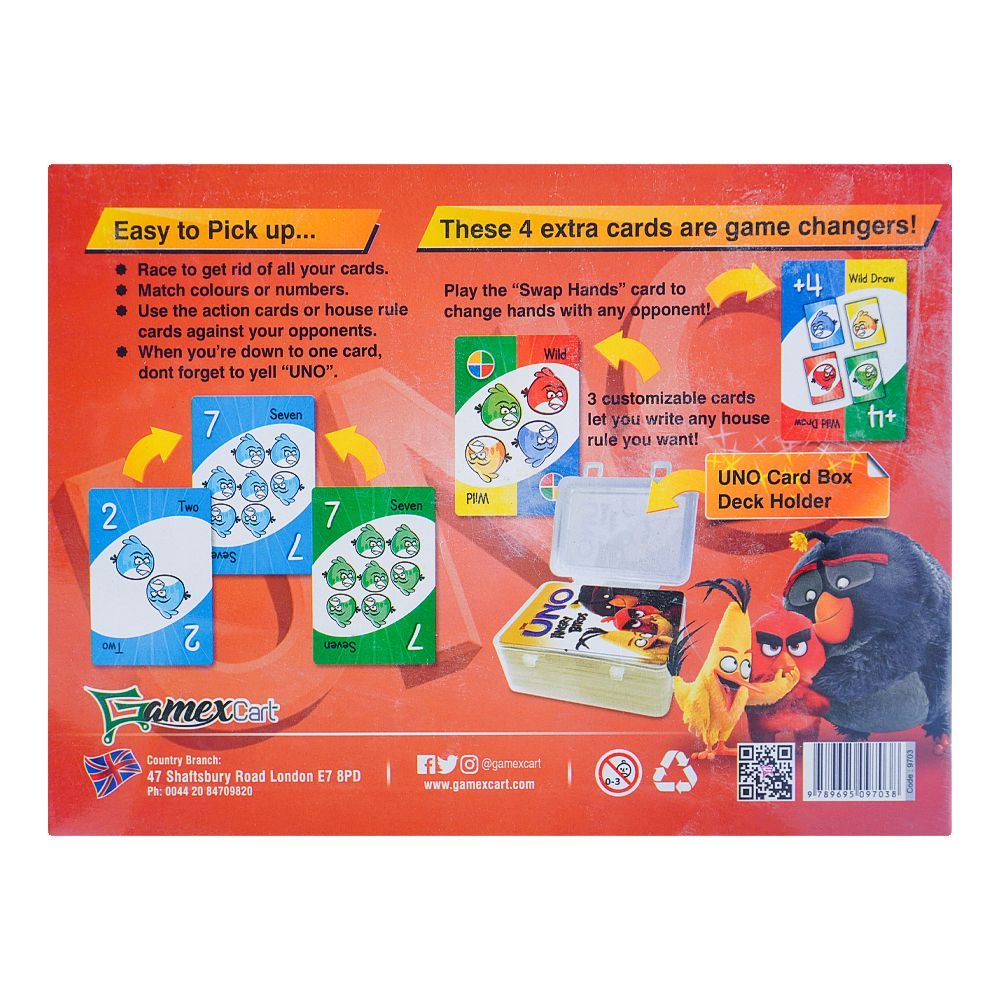 Order Gamex Cart UNO Angry Birds Playing Card, For 6+ Years, 423-9703 ...