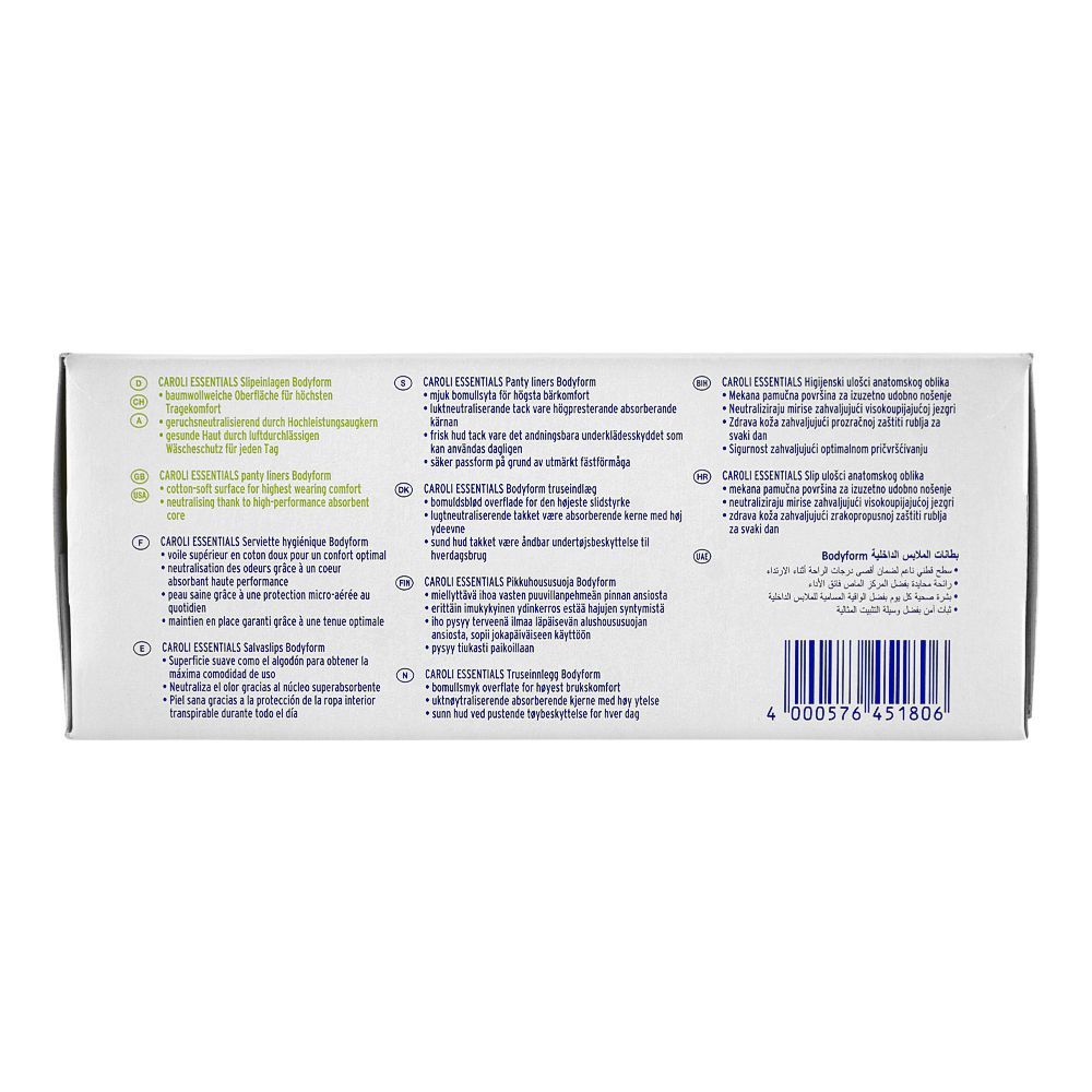 Order Caroli Essentials Panty Liners, Large, 32-Pack Online at Special ...