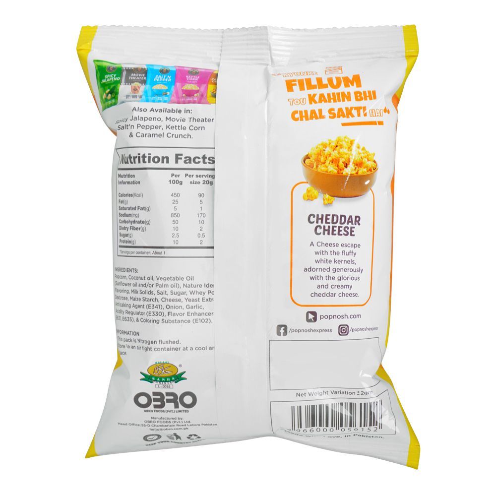 Buy Pop Nosh Cheddar Cheese Pop Corn, 20g Online at Special Price in ...