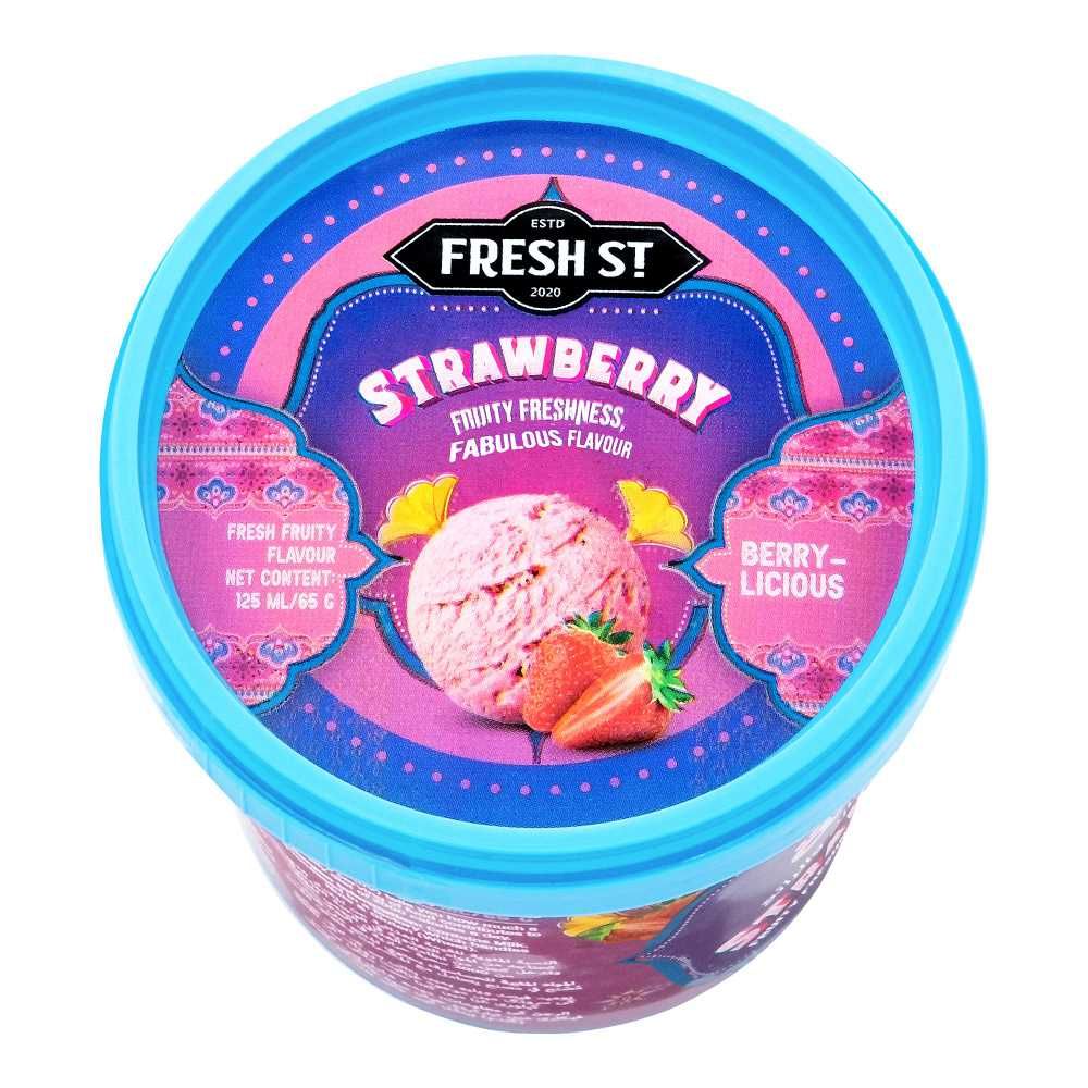 Purchase Fresh Street Strawberry Ice Cream Cup, 125ml Online at Best ...