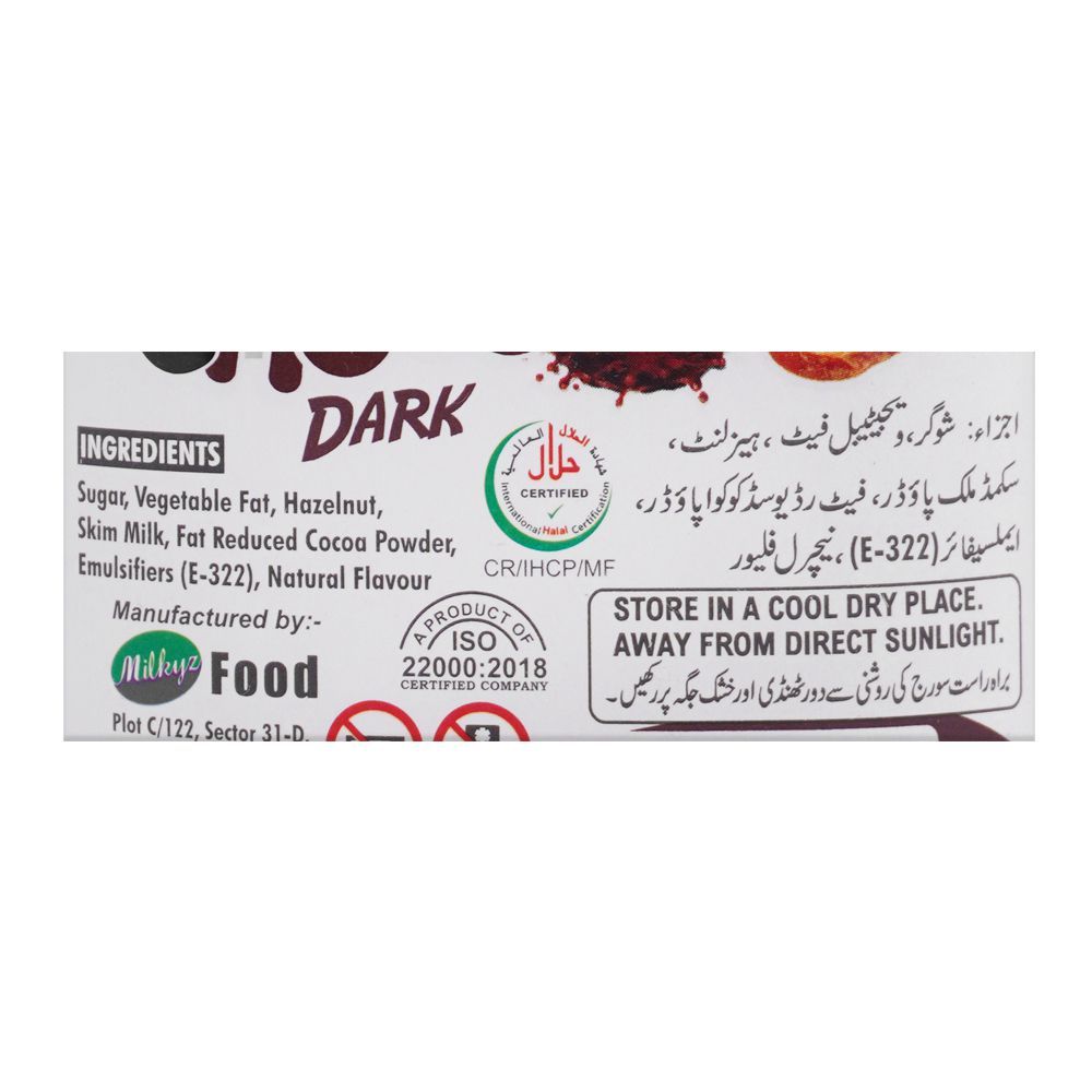 Order Milkyz Food Choco Dark Chocolate With Hazelnut Spread, 350g ...
