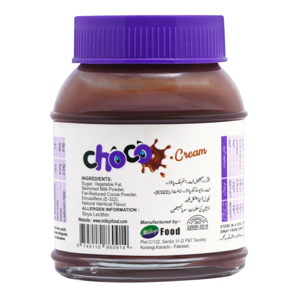 Buy Milkyz Food Choco Cream Chocolate With Milk Spread, 180g Online at ...