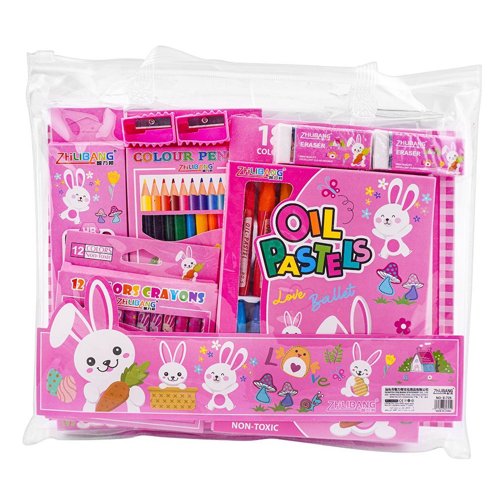 Order Stationery Set With Drawing Book & Art Accessories, Pink, E-725 ...