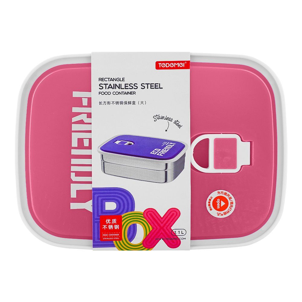 Purchase Tedemei Rectangle Stainless Steel Food Container 1.1 Liter ...