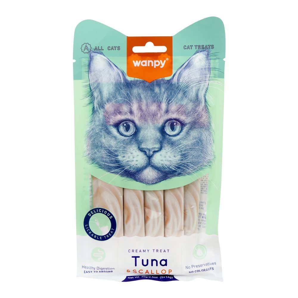 Buy Wanpy Creamy Treat For Cats -Tuna & Scallop, 70g Online at Best ...