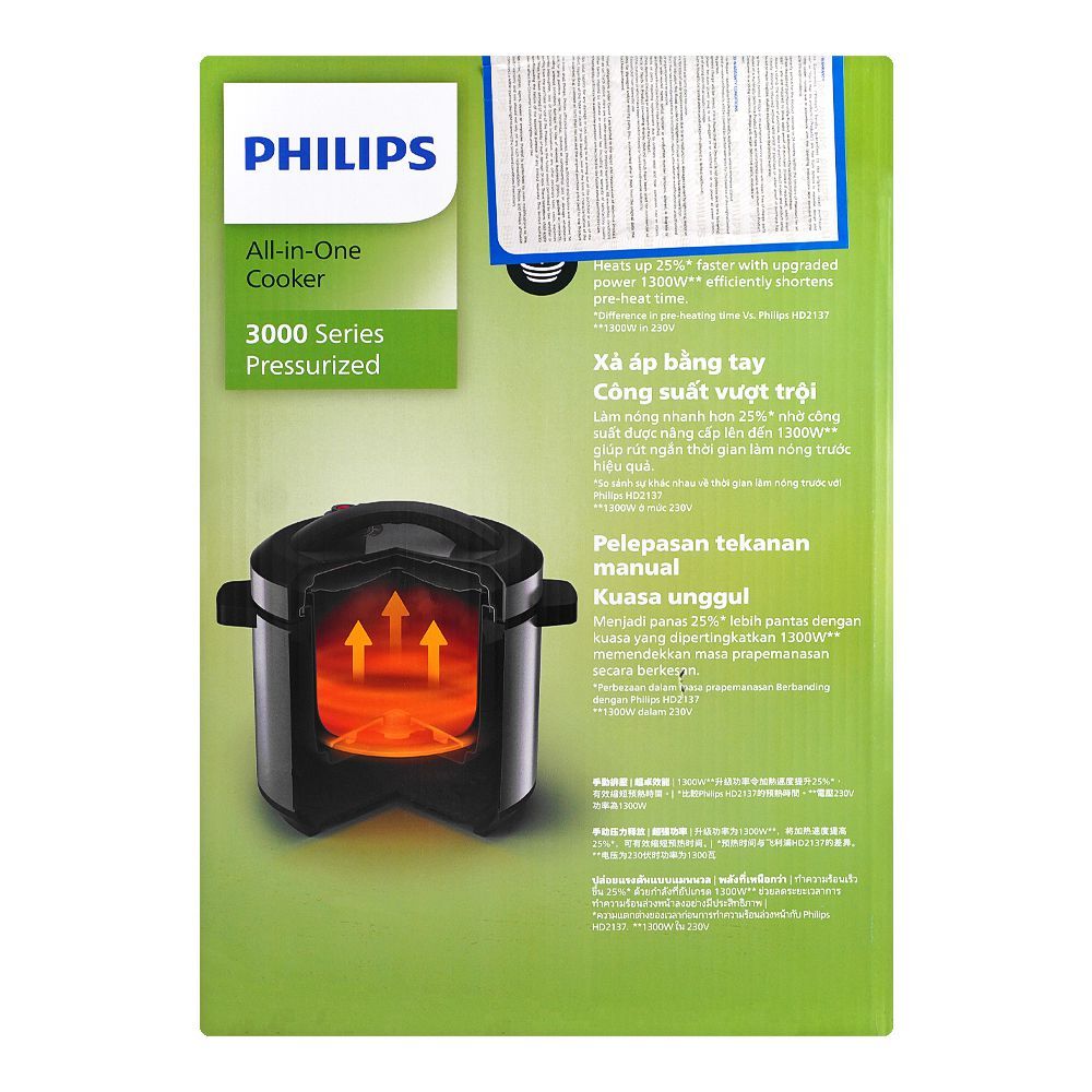 Order Philips 3000 Series Pres Cooker, 1300W, 6 Liters, HR-2237/73 ...