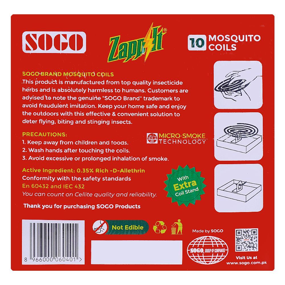 Order SOGO Zapp-It Mosquito Lavender Black Coil, 10-Pack Online at Best ...