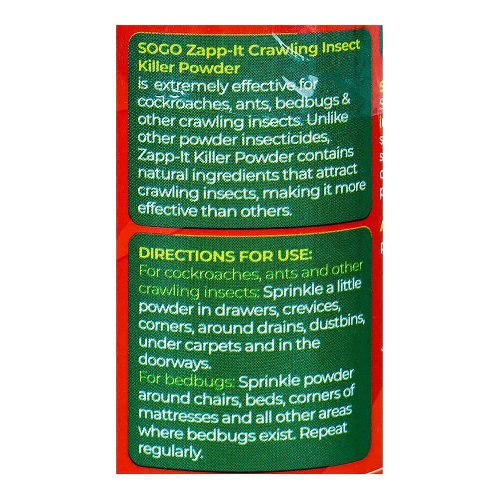 Order SOGO Zapp-It Crawling Insect Powder, 133g Online at Special Price ...