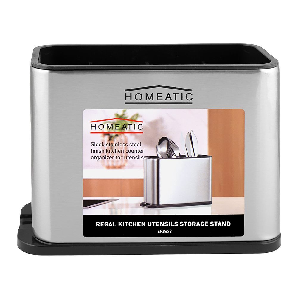 Homeatic Regal Kitchen Utensils Storage Stand, Silver, EK-8628