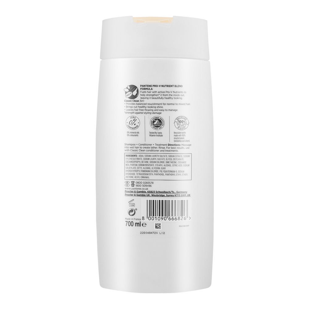 Buy Pantene Active Pro-V Classic Clean 3-In-1 Shampoo + Conditioner + Treatment, For Normal ...