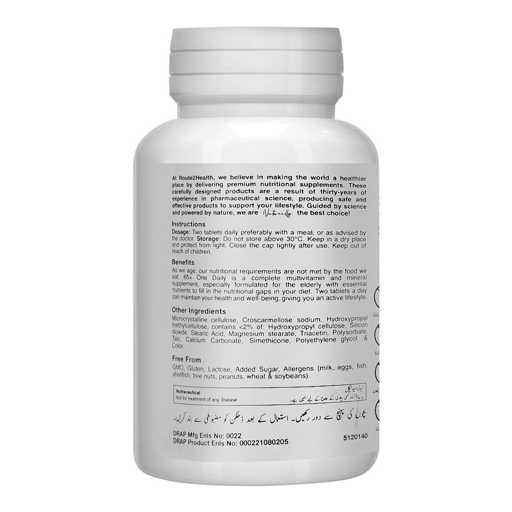 Purchase Route 2 Health 65+ One Daily Multivitamin Tablet, For Men ...