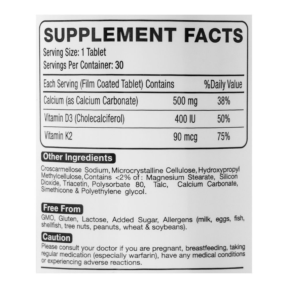 Purchase Route 2 Health Bonical-K Calcium Tablet, 30-Pack Online at ...