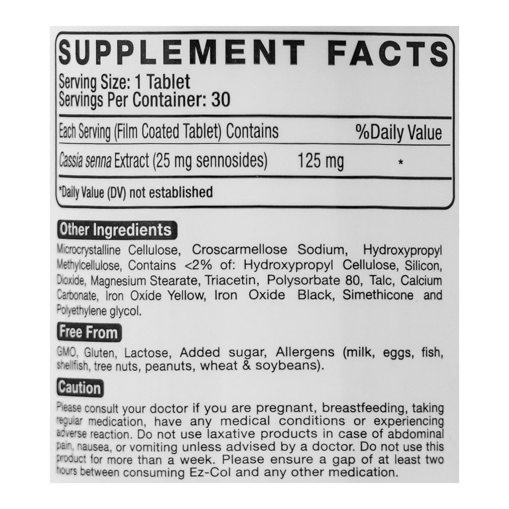 Buy Route 2 Health Ez-Col Tablet, Relieves Constipation, 30-Pack Online ...