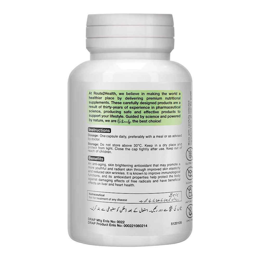 Order Route 2 Health Glutathione 500mg Capsule, 30-Pack Online at Best ...