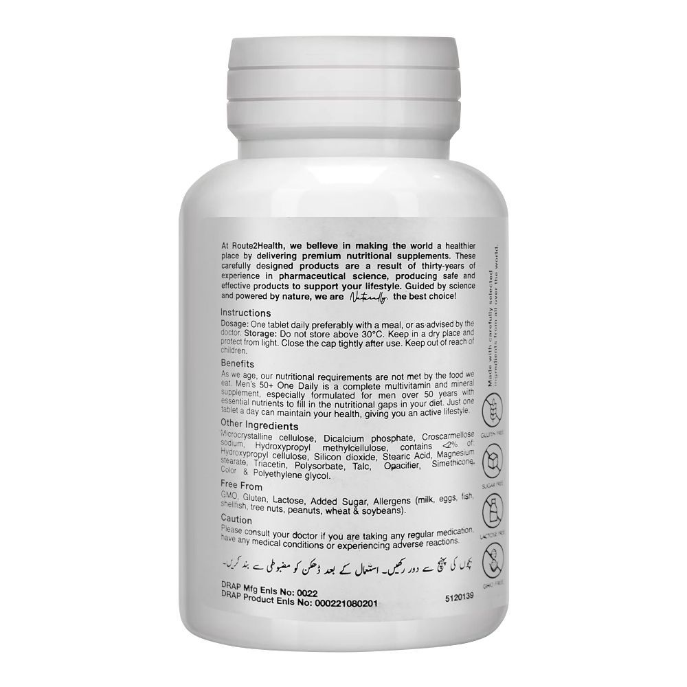 Order Route 2 Health Men's One Daily 50+ Multivitamin Tablet, 30-Pack ...
