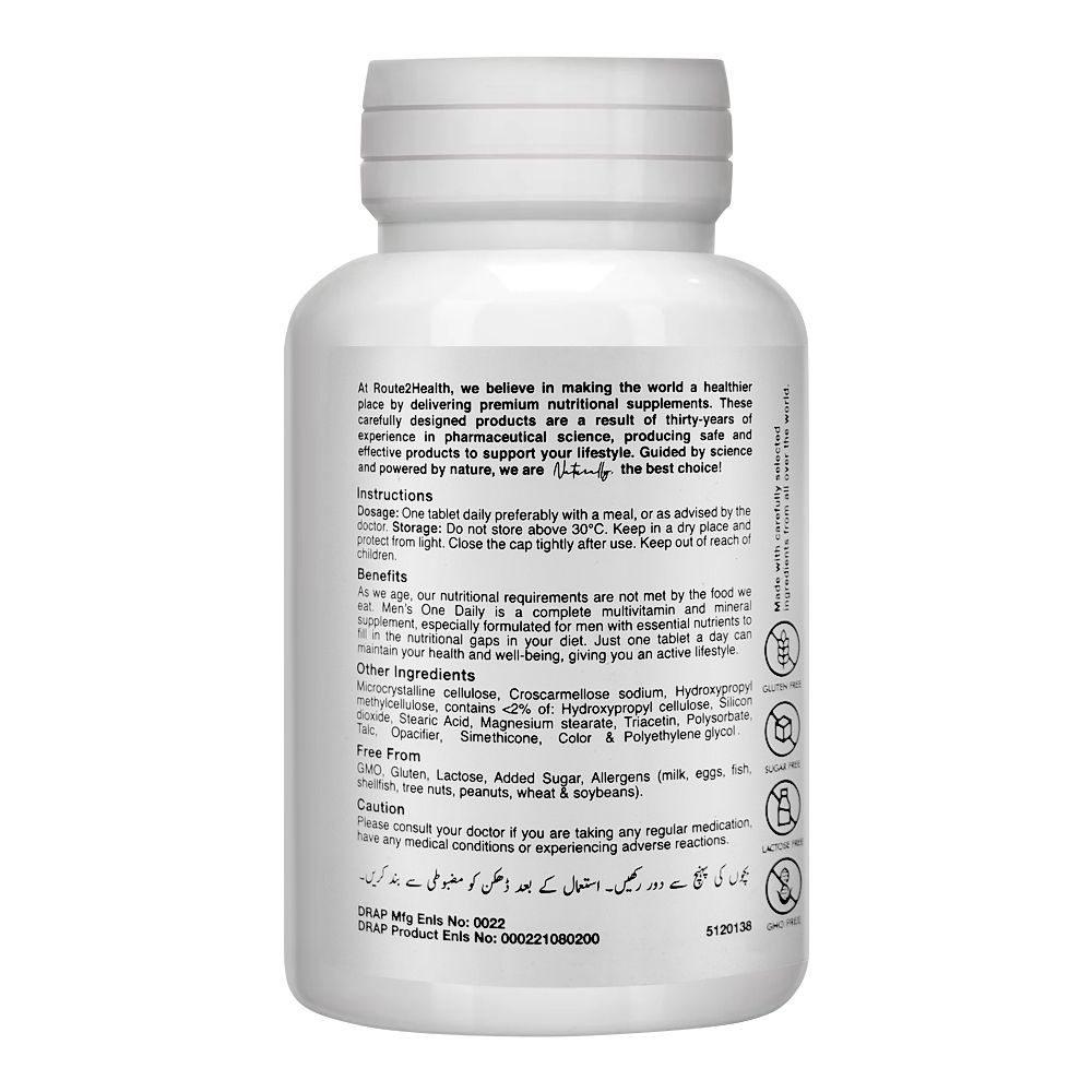 Purchase Route 2 Health Men's One Daily Multivitamin Tablet, 30-Pack ...