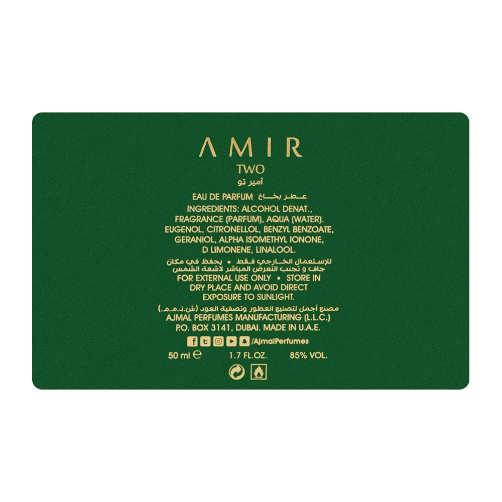 Purchase Ajmal Amir Two Eau De Parfum, For Men & Women, 50ml Online at ...