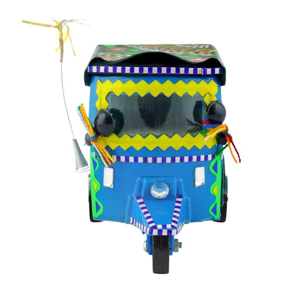 Star Shine Truck Art Small Rickshaw Miniatures, Green, For home décor
