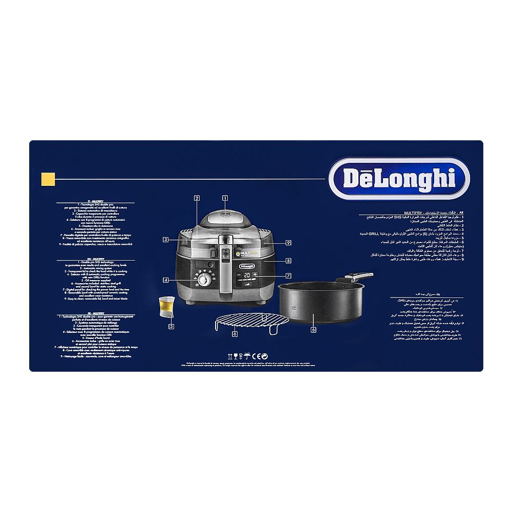 Order DeLonghi Multi Fry 5-In-1 The Multi Cooker, FH1396/1.BK Online at ...