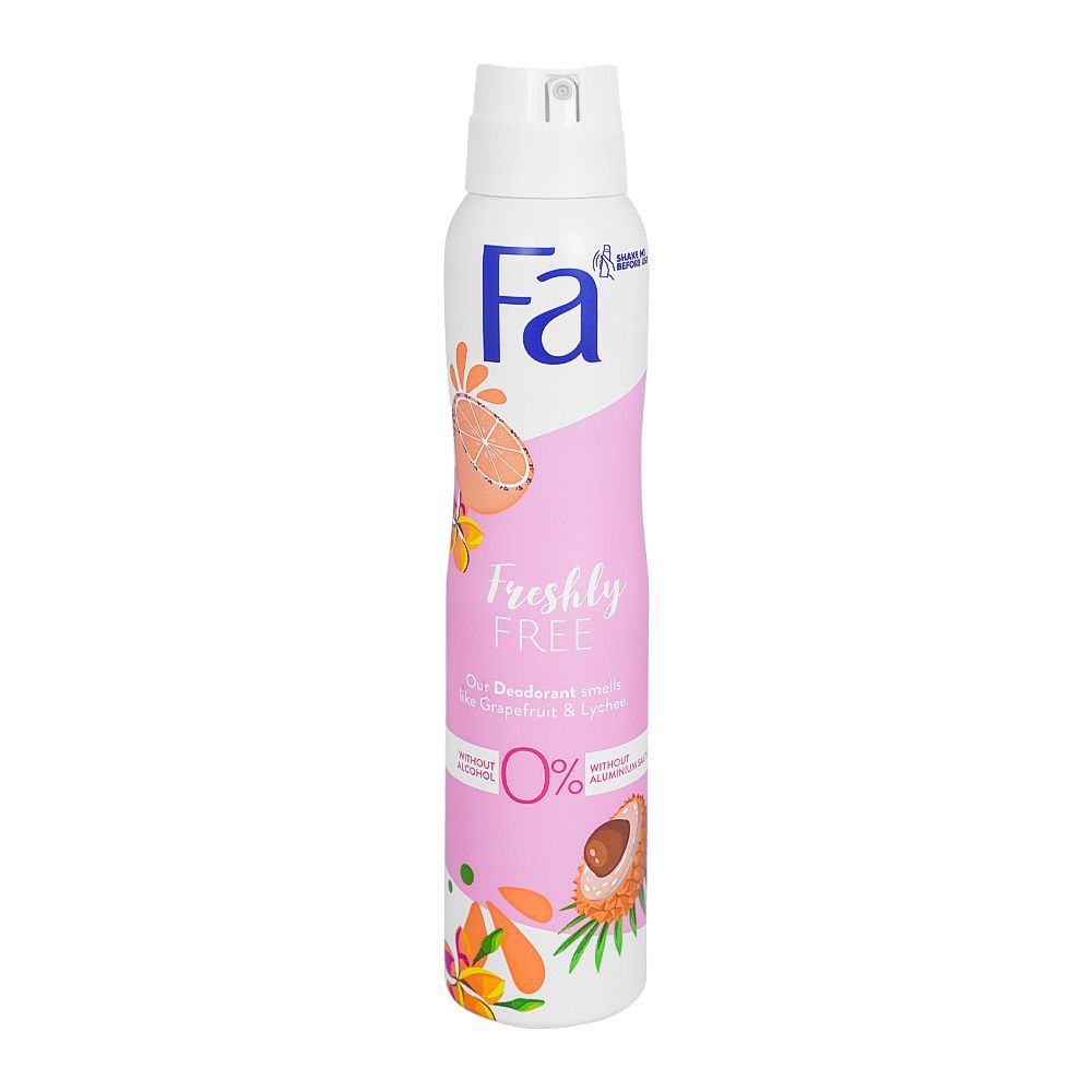 Buy Fa Freshly Free Grapefruit & Lychee Body Spray, For Women, 200ml ...