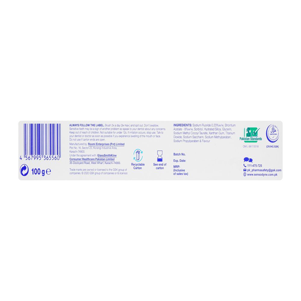 Buy Sensodyne Rapid Action Long Lasting Protection Toothpaste, 100g ...