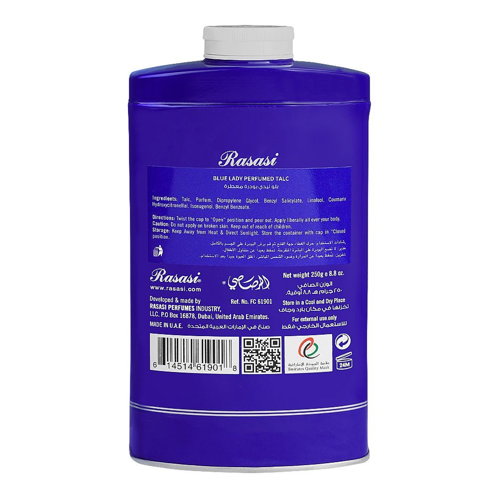 Purchase Rasasi Blue Lady Perfumed Talc, For Women, 250g Online at Best ...