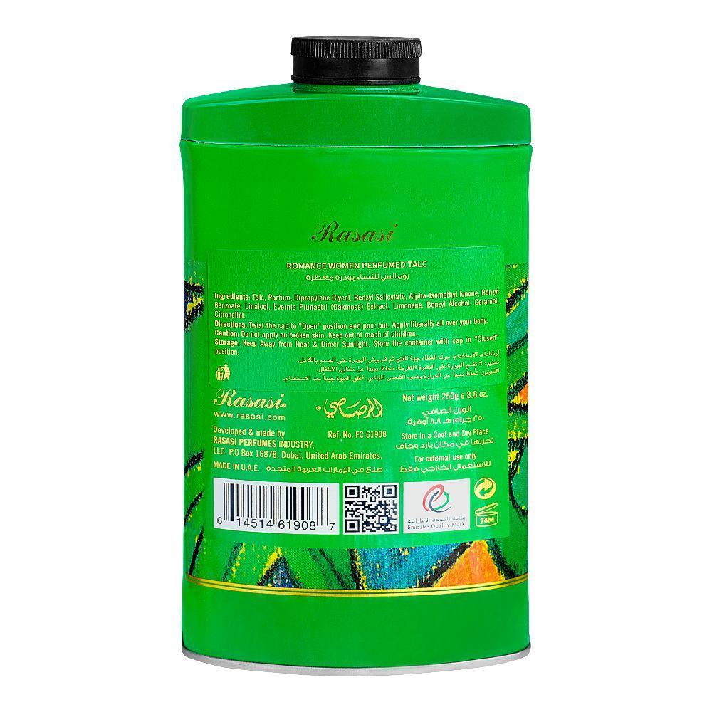 Purchase Rasasi Romance Perfumed Talc, For Women, 250g Online at ...
