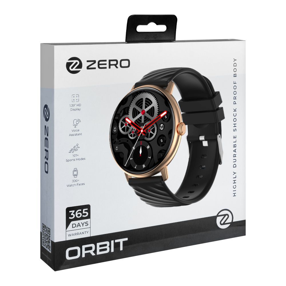 Buy Zero Men's Orbit Strap Smart Watch, Golden Black Online at Best ...