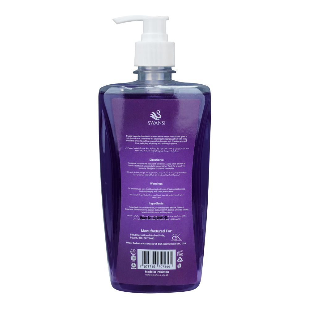 Buy Swansi Lavender Hand Wash, 500ml Online at Special Price in Pakistan - Naheed.pk