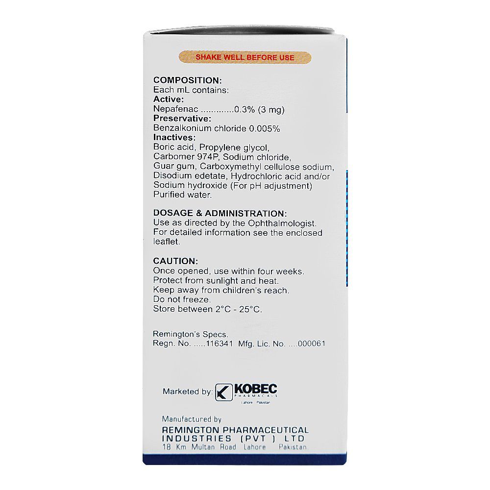 Order Kobec Pharmacals Nepanac Forte 0.3% Suspension, 3ml Online at ...