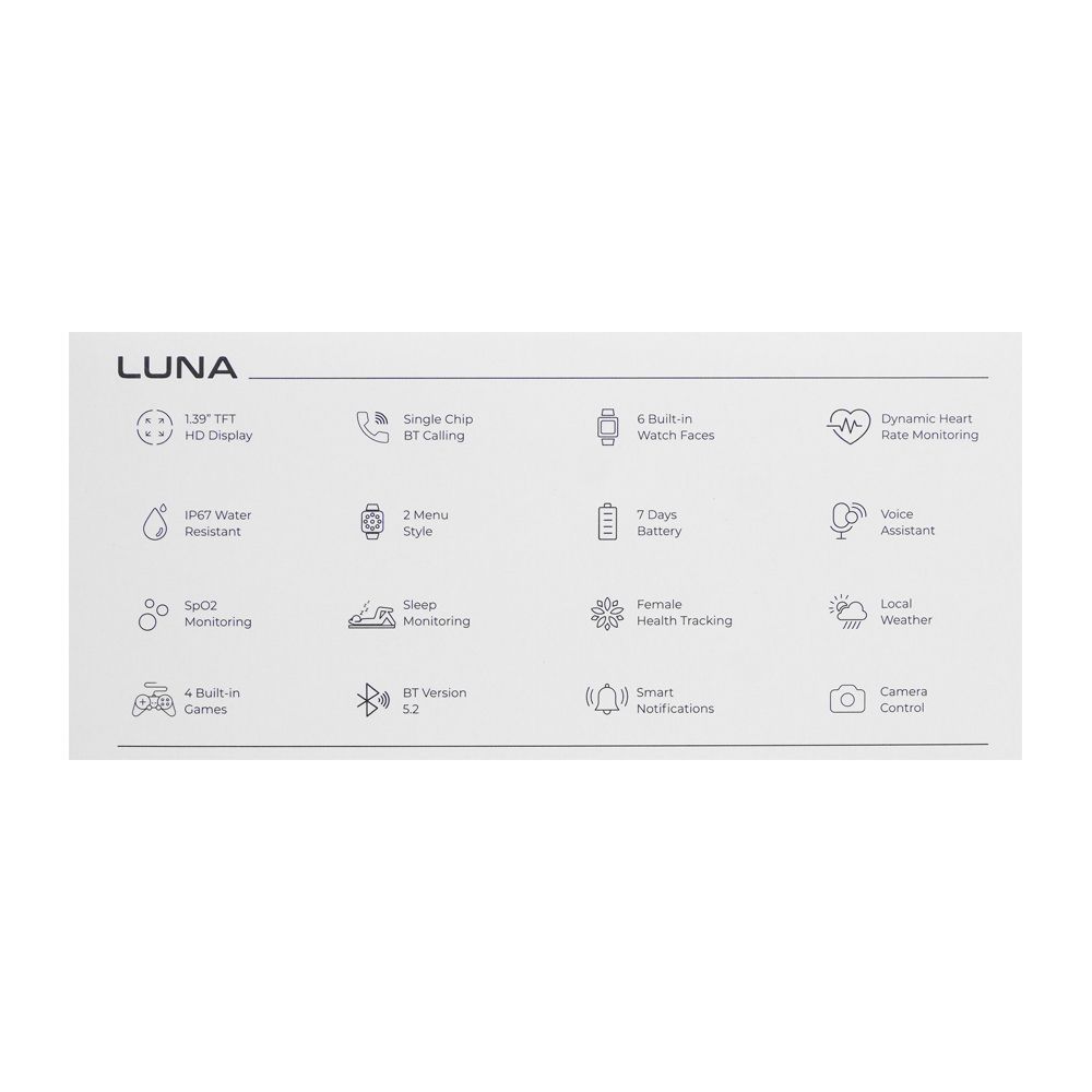 Buy Zero Luna HD Display Golden With Black Strap Smart Watch Online at ...