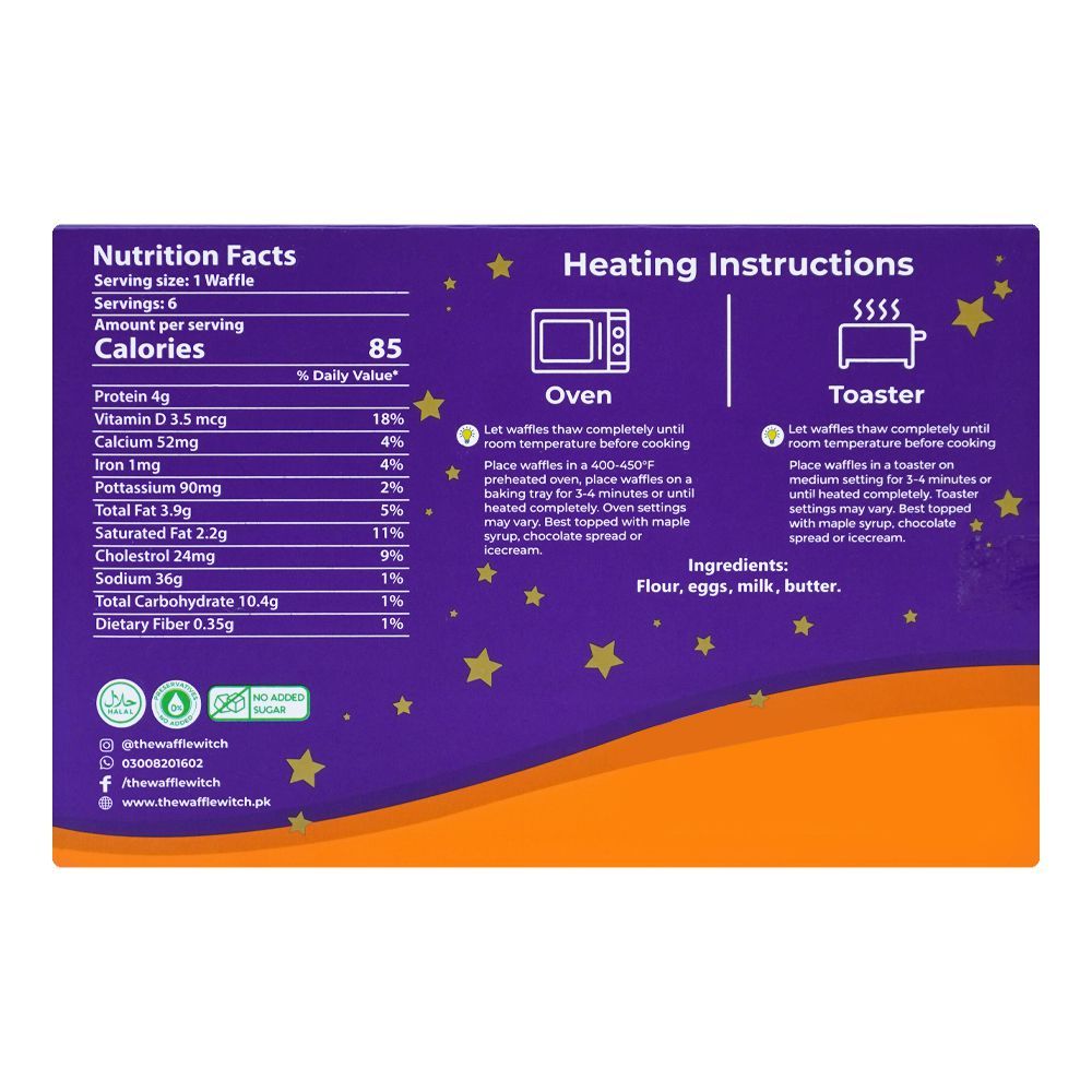 Order The Waffle Witch Home Stle Waffles, Keep Frozen, 182g, 6-Pieces ...