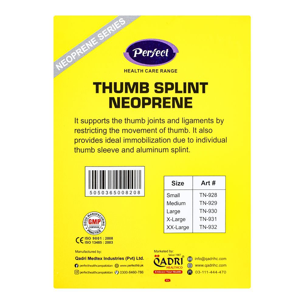 Buy Perfect Thumb Splint Neoprene, Medium Online at Special Price in ...