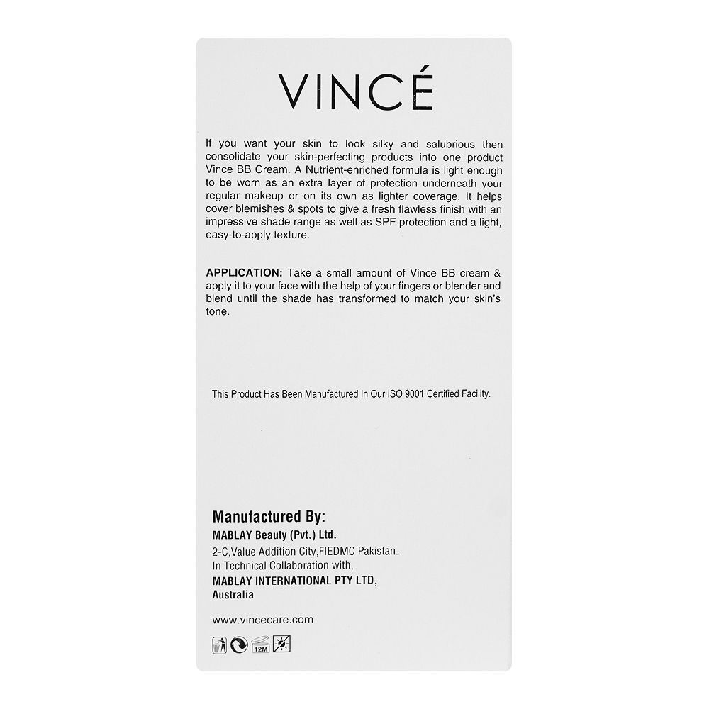 Order Vince BB Lightening Cream SPF125, For All Skin Types, Conceals ...