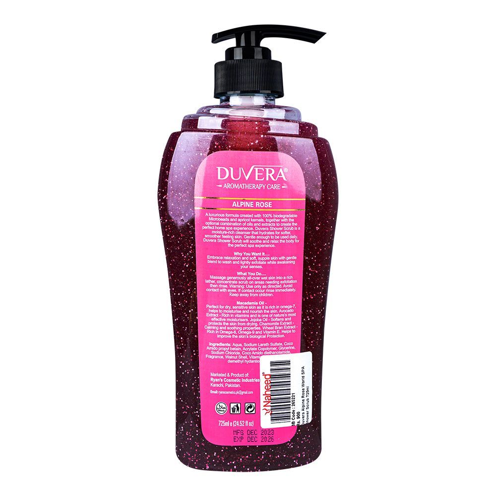 Buy Duvera Alpine Rose World SPA Shower Scrub, With Essential Oils ...