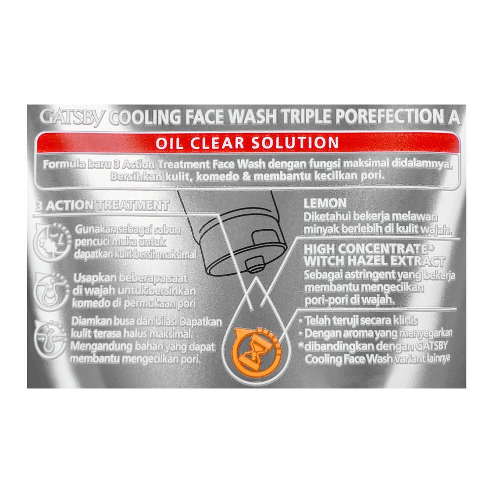 Purchase Gatsby Oil Clear Solution Triple Protection Face Wash, Oil ...