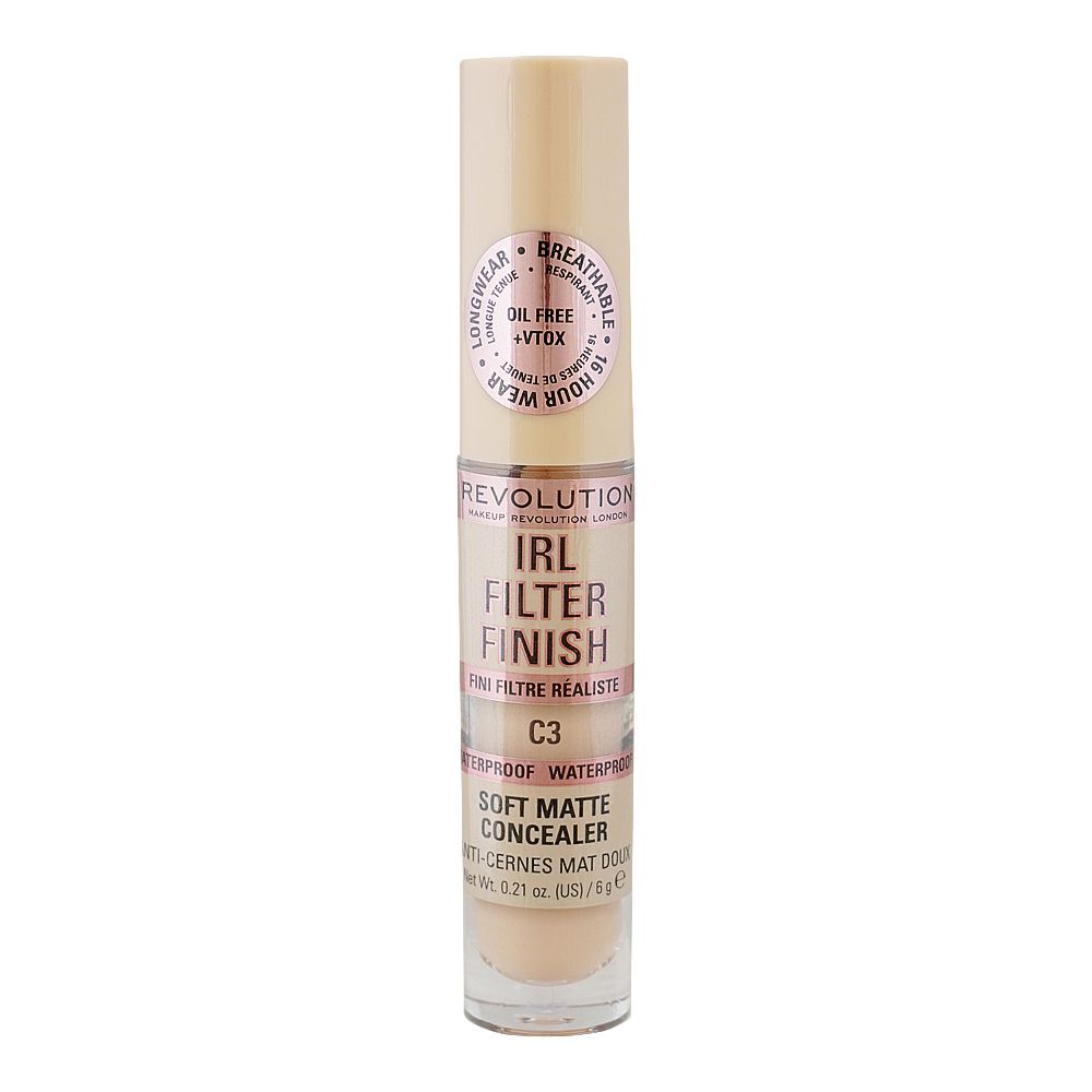 Order Makeup Revolution IRL Filter Finish Soft Matte Concealer, C3 ...
