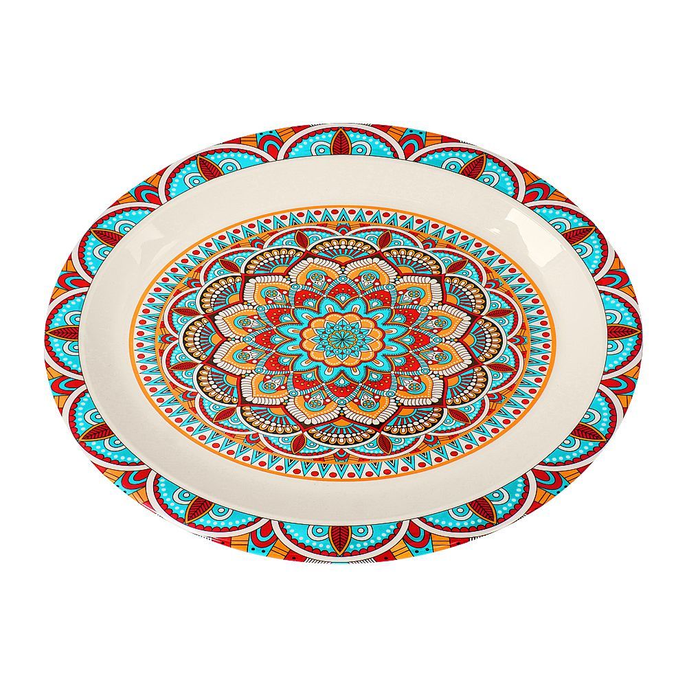 Purchase Sky Melamine Rice Dish, Ajrak Print, Cultural Design, Durable ...