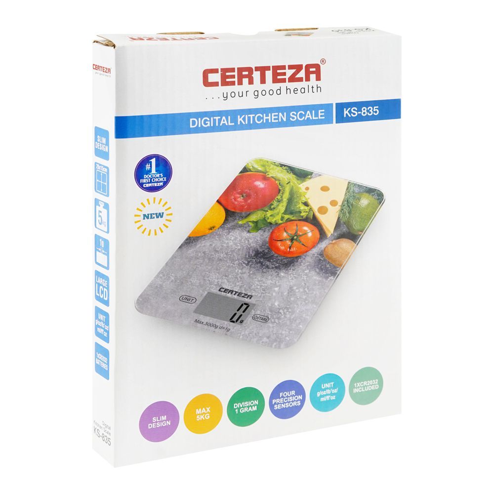 Certeza Digital Kitchen Scale, Precise Weighing for Cooking & Baking ...